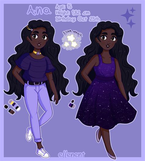 [oc] Ana Reference Sheet By Ellenent On Deviantart