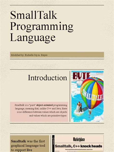 Smalltalk Programming Language Modified By Richelle Joy A Reyes Pdf Information