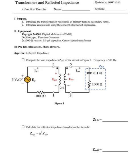 Transformers And Reflected Impedance Updated 17 Nov