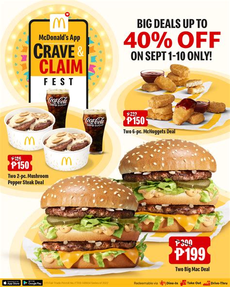 40 Off On Mcdo App Deals For The Barkada Mcdonalds App Crave