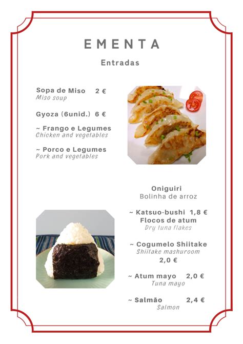 Speisekarte Amami Comida Caseira Japonesa In Set Bal Thefork