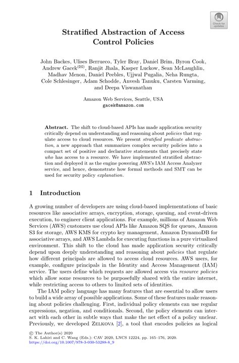 Pdf Stratified Abstraction Of Access Control Policies