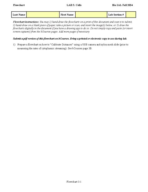 Lab 3 Cells Flowchart Fa24 Flowchart Lab 3 Cells Bio 1al Fall 2024