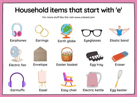 Household Items A To Z Uesl