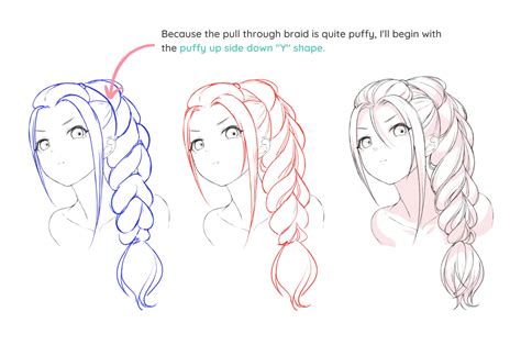 How To Draw Ten Types Of Braids LUNAR MIMI