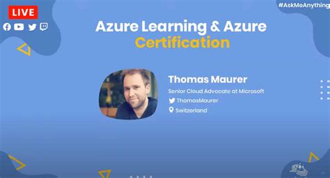 C Corner Azure Learning And Microsoft Certification Ama Ft Thomas Maurer Thomas Maurer
