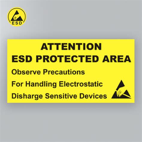 Attention Esd Protected Area Awareness Sign Grove Sales Ltd