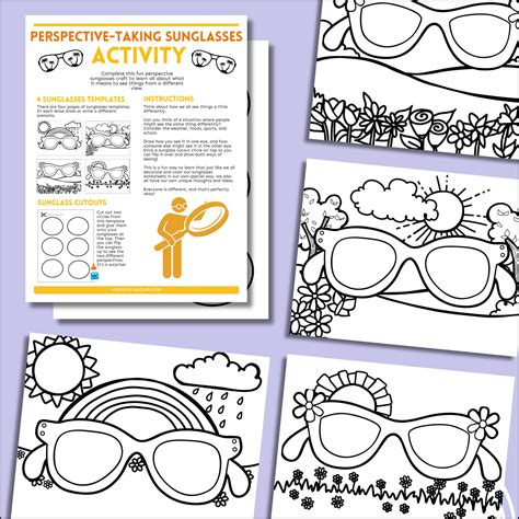 Perspective Taking Worksheets Sunglasses Activities Empathy