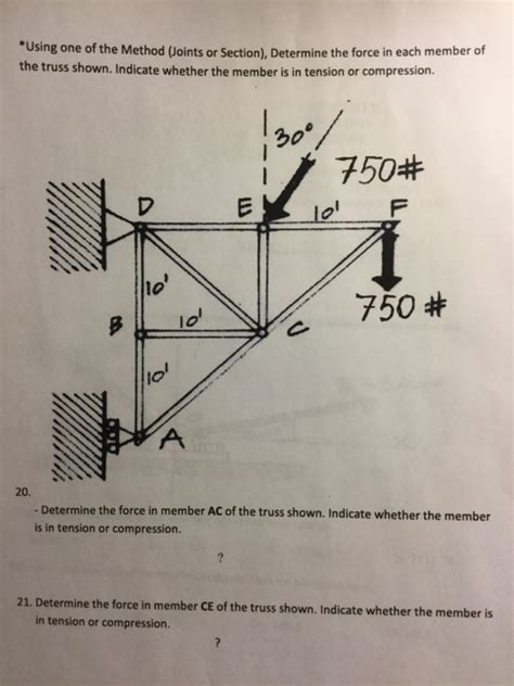Solved Using One Of The Method Joints Or Section