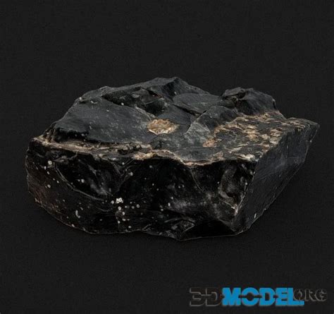 3d Model Obsidian With Conchoidal Fracture