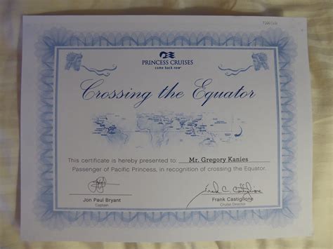 Retired Nomads Crossing The Equator Ceremony Sea Day January 27