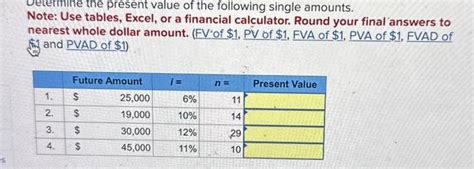 Solved Determine The Present Value Of The Following Single Chegg Com