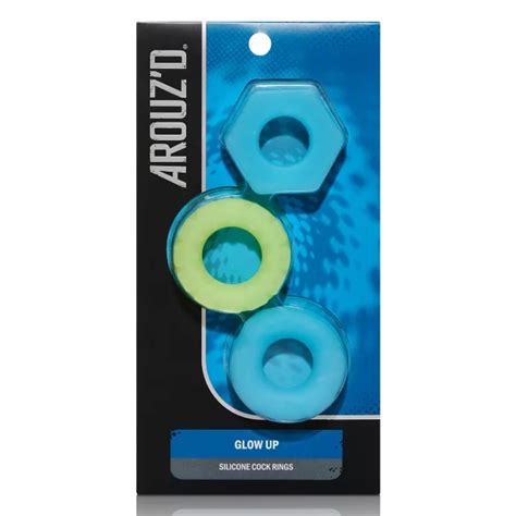Glow Up Glow In The Dark Cock Rings 3 Pack Arouzd Spencers