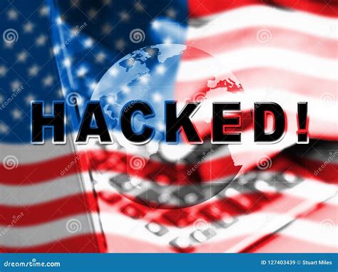 Hacker Typing Hacked Data Alert 3d Illustration Stock Illustration