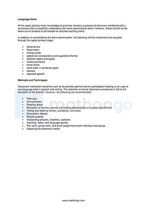 Cbse Syllabus For Class 7 English Mathongo