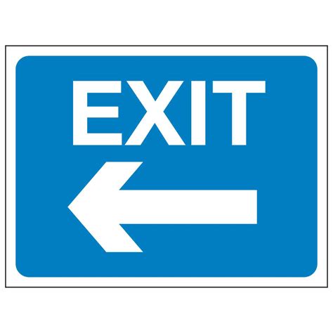Printable Exit Signs With Arrows