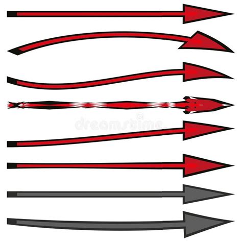 Curved Arrow Lines Directional Motion Graphics Dynamic Speed Symbol Vector Design Element