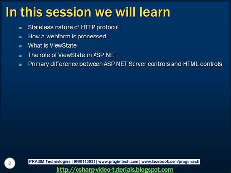 Sql Server Net And C Video Tutorial Part 3 Viewstate In Aspnet