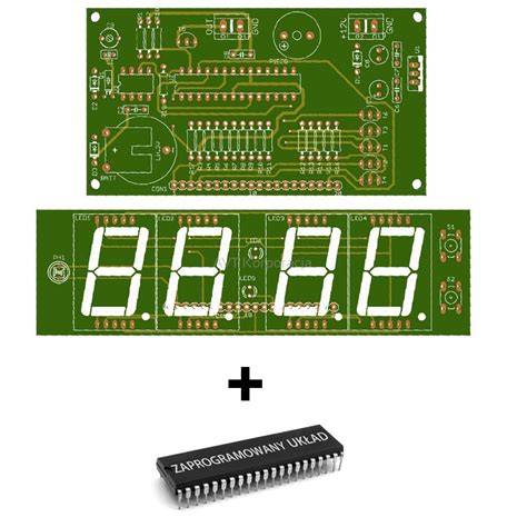 AVT1832 A LED Clock With Alarm Clock With Programmed Layout And PCB Kamami On Line Store