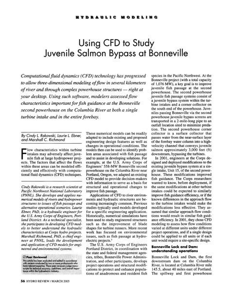Pdf Using Cfd To Study Juvenile Salmon Bypass At Bonneville