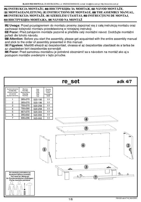 BRW RE SET ADK ASSEMBLY MANUAL Pdf Download ManualsLib