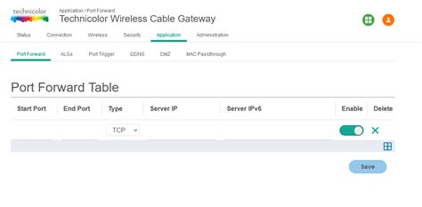 My Cga4234 Technicolor Router Modem Requires Ipv6 To Port Forward But