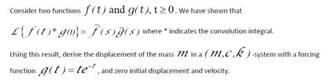 Solved Consider Two Functions F T And G T T We Have Chegg