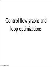 Control Flow Graph Pdf Control Flow Graphs And Loop Optimizations Thursday April