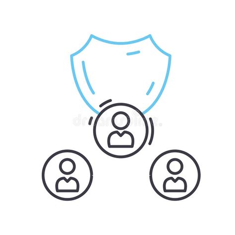 Network Security Line Icon Outline Symbol Vector Illustration Concept Sign Stock Vector