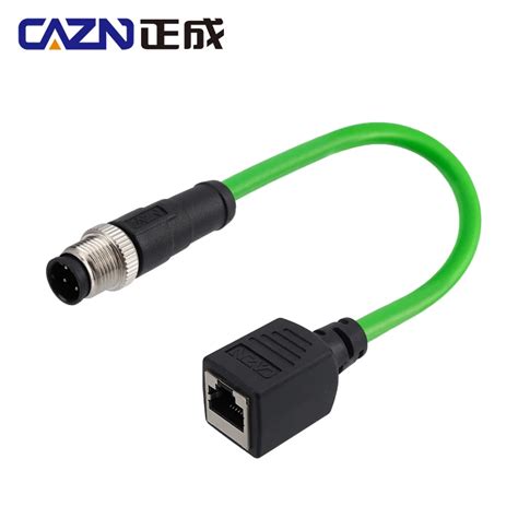 Ethernet M12 Connector 4pin D Code Male To Male Female Rj45 Industrial