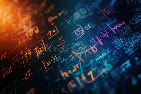Unraveling The Mysteries Exploring Complex Mathematical Equations Written On A Blackboard Stock