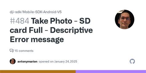 Take Photo Sd Card Full Descriptive Error Message · Issue 484