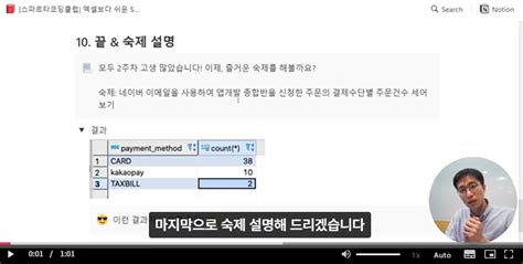 스파르타코딩클럽 엑셀보다 쉬운 Sql 2주차