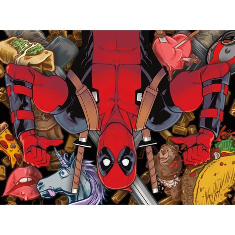 Deadpool Collage Scratch And Dent 500 Piece Jigsaw Puzzle By Aquarius Puzzle Warehouse