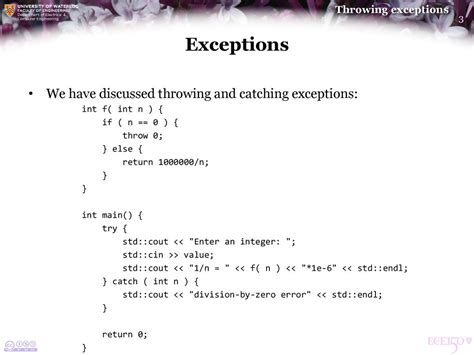 Throwing Exceptions Ppt Download