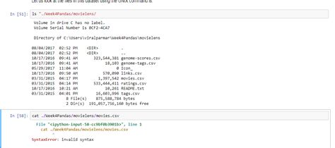 Python Error While Running Linux Commands In Jupyter Notebook On