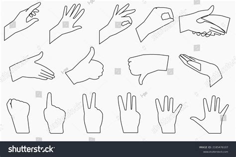 Hands Counting One Five Isolated On Stock Vector Royalty Free 2185476107 Shutterstock