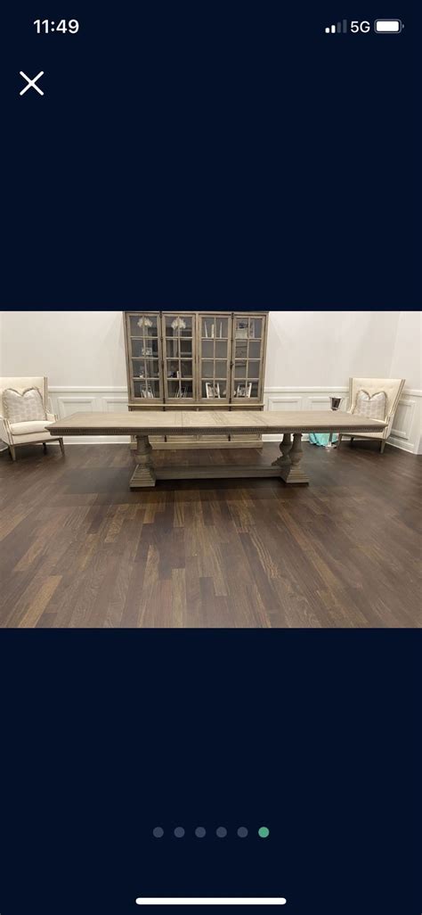 Restoration Hardware St James Rectangular Dining Table 108” For Sale In