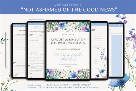 Jw Assembly Notebook Not Ashamed Of The Good News Printable 2024 2025 Convention Journal Jw