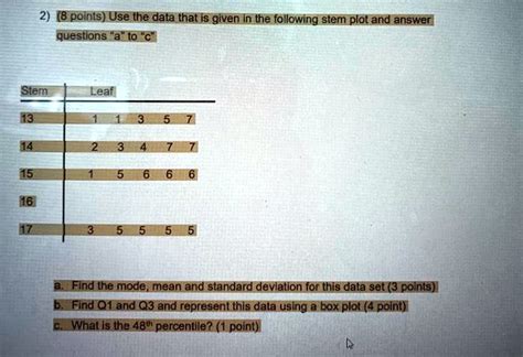 Solved 8 Points Use The Data That Is Given In The Following Stem