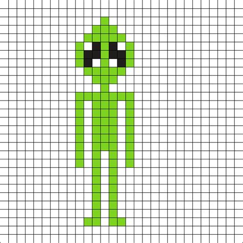 Cute Alien Perler Bead Pattern Bead Sprites Characters Fuse Bead Patterns
