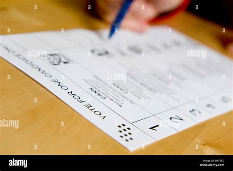 Voting Form Hi Res Stock Photography And Images Alamy