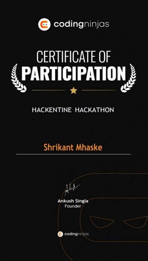 Hackathon Codingninjas Hackentine2025 Eventmanagement Webdevelopment Shrikant Mhaske