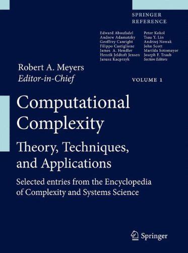 Computational Complexity Theory Techniques And Applications Let Me Read