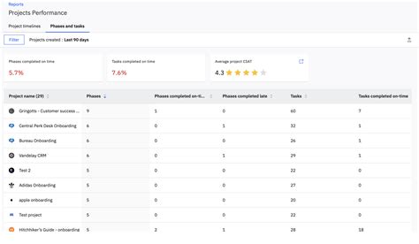Project Performance Insights On Project Timelines And Task Completion Rocketlane