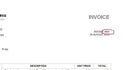 How To Insert Auto Numbering Like Auto Date For Each New Invoice