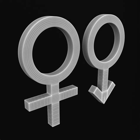 3d Gender Symbol Model
