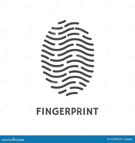 Fingerprint Verification Poster With Text Vector Stock Vector