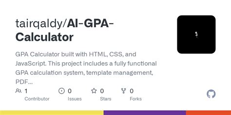 Github Tairqaldyai Gpa Calculator Gpa Calculator Built With Html Css And Javascript This