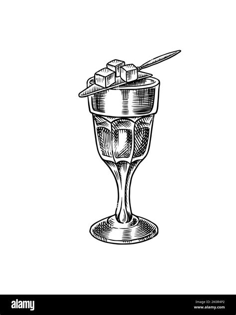 Absinth Stromu A Bohemian Style Product Glass Shot Label For Retro